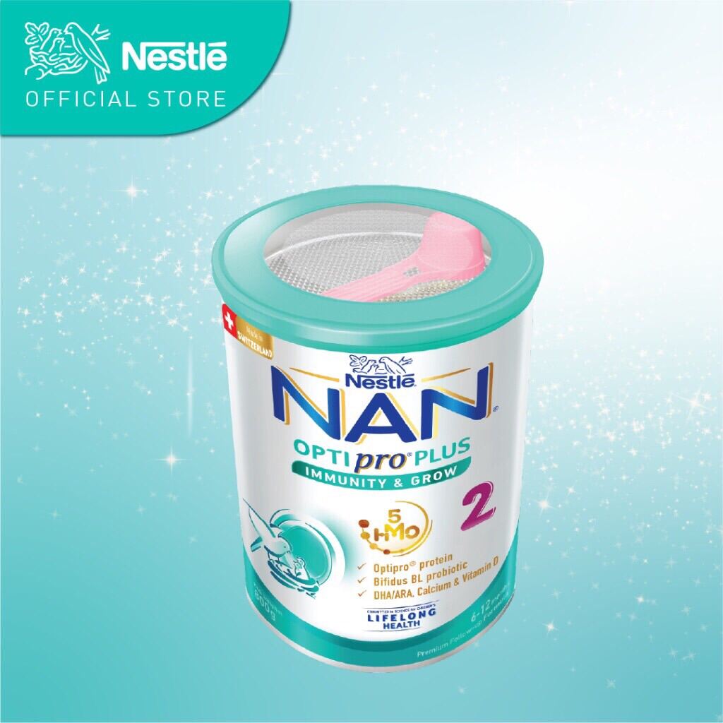 Sữa bột Nestle NAN OPTIPRO PLUS HMO số 2 - hộp 800g ( Sản xuất tại Thuỵ Sĩ) - MixASale