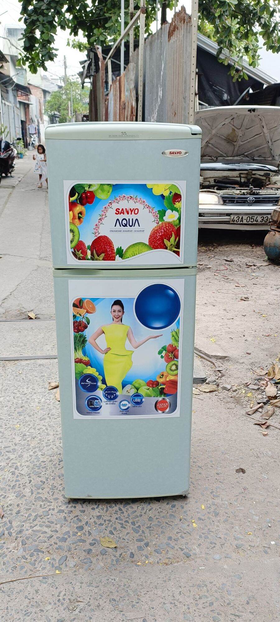 bán tủ lạnh sanyo Aqua 150L tủ còn rin chưa sửa chữa gì máy chạy êm ga ...