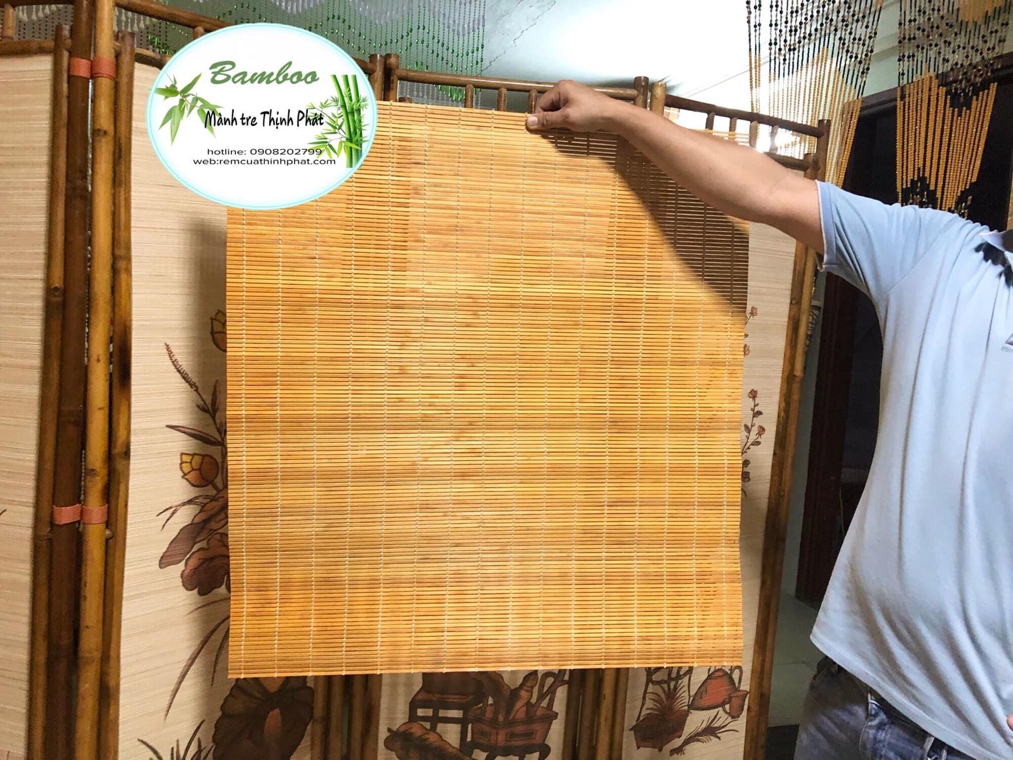 Khóm mành tre trúc che ban thờ làm thủ công giá rẻ. Mành tre trang trí ...