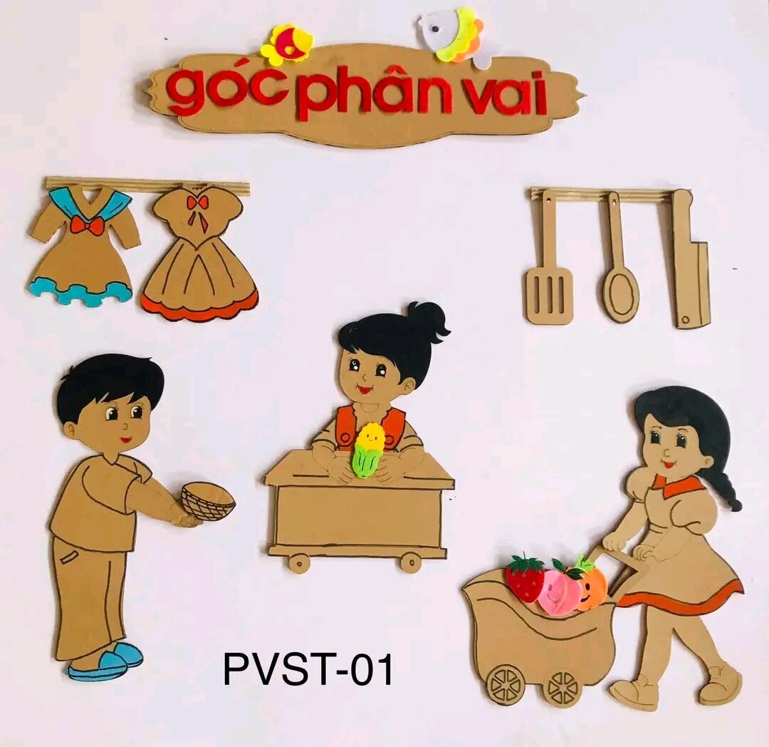 Góc Steam - Góc phân vai ( Steam mầm non- Hình thủ công bằng giấy bìa ...