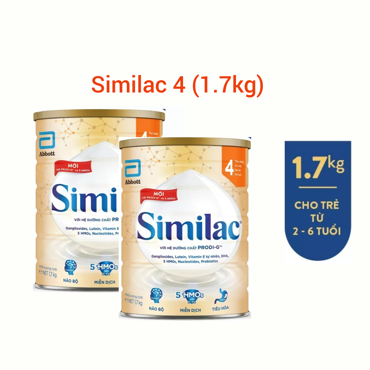 Combo 2 Hộp Sữa Bột Similac 4 - 1.7kg 2-6 Tuổi Mẫu Mới 5G Date Mới ...