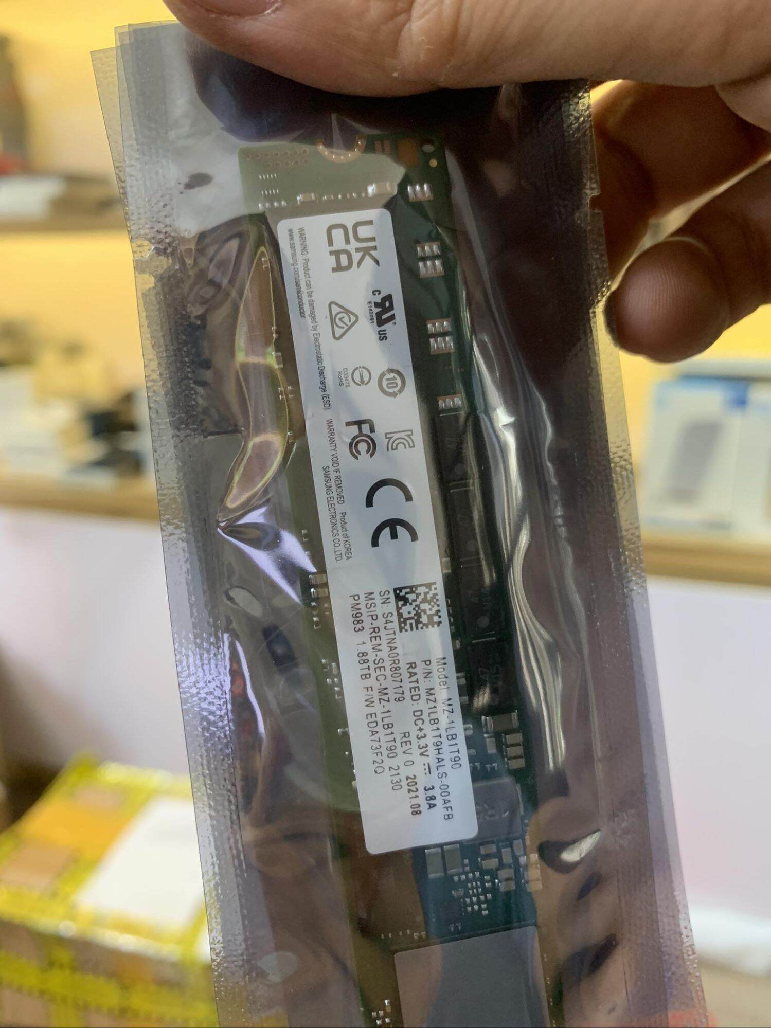 Ổ cứng SSD Samsung PM983 1.88TB - M2 NVMe 22110 - PCIe Gen3x4 - BH 36 ...