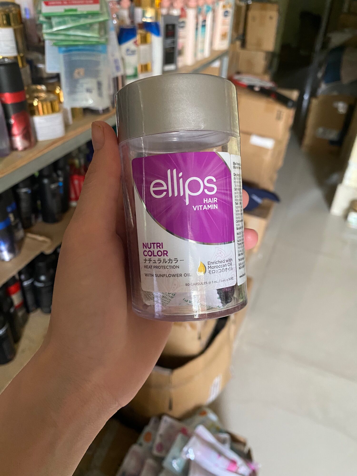 Serum Dưỡng Tóc Ellips Vitamin Hair Vitamin Moroccan Oil Jar Hũ 50 Viên ...