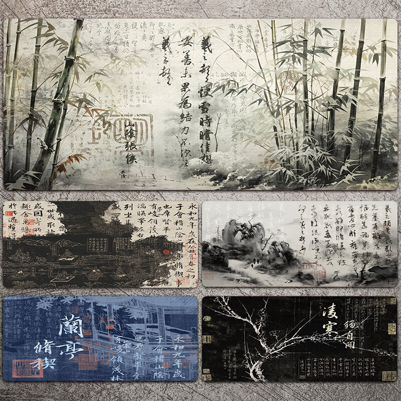 Tấm lót chuột thư họa thơ từ cổ tấm lót bàn bàn phím máy tính phong cách