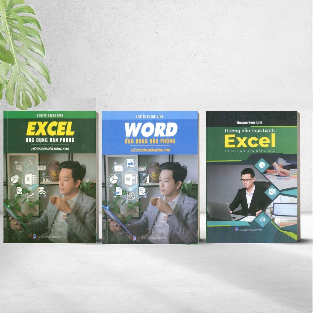 Combo 3 Cuốn Excel Ứng Dụng Văn Phòng Hướng Dẫn Thực Hành Excel Word Ứng Dụng Văn Phòng Từ Cơ