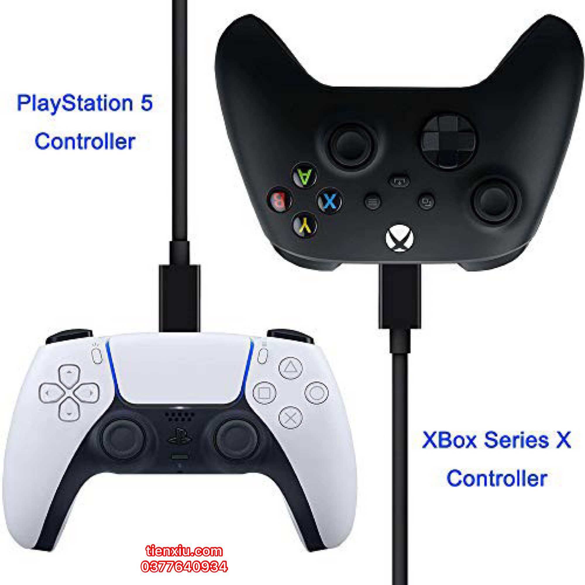 Dây cáp USB xịn tay cầm PS5 XboxOne X Serie chân type C dài 3m bọc dù ...