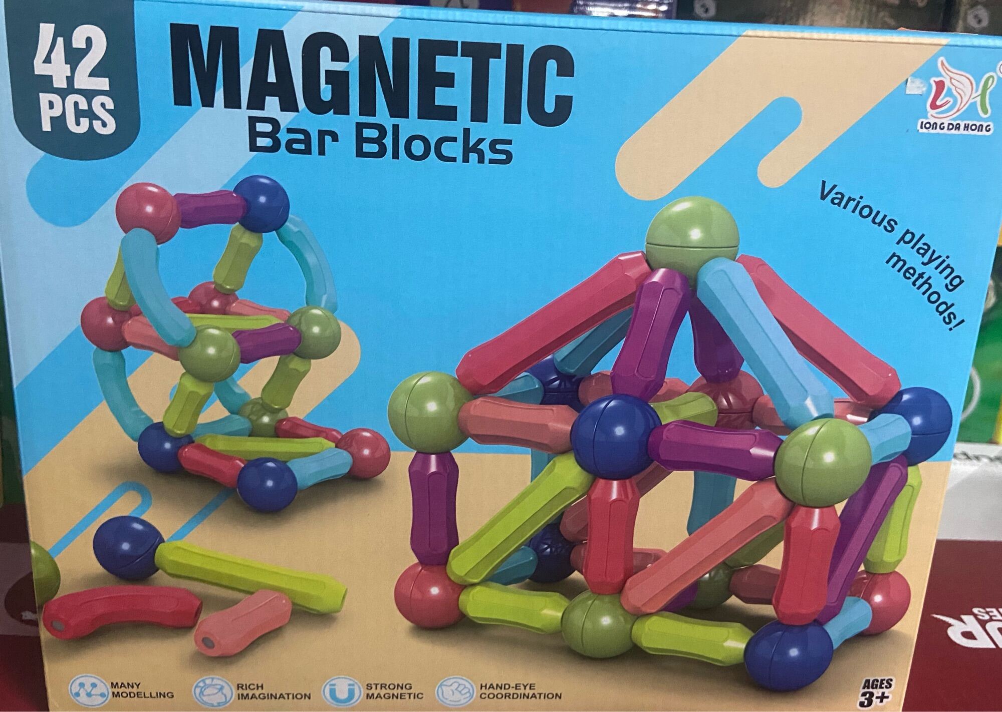 Bộ xếp hình Nam Châm cho bé [Magnetic Bar Blocks]42pcs | Lazada.vn