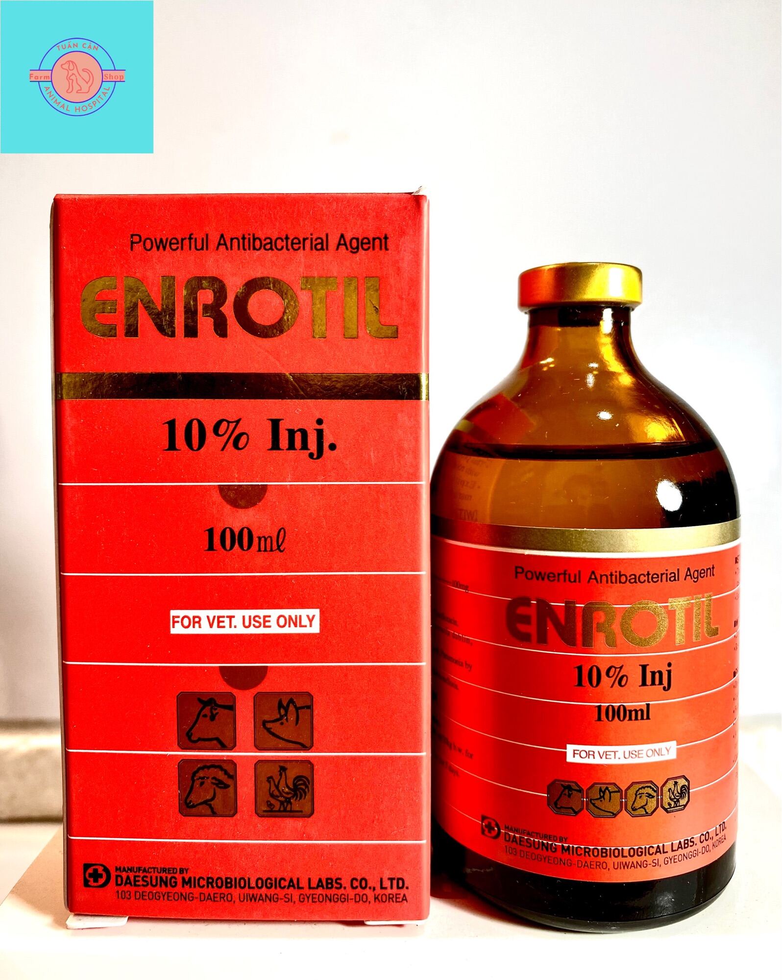Enrotil đỏ(100ml) Tiêu chảy nặng phân xanh, phân trắng, phân vàng, phân ...