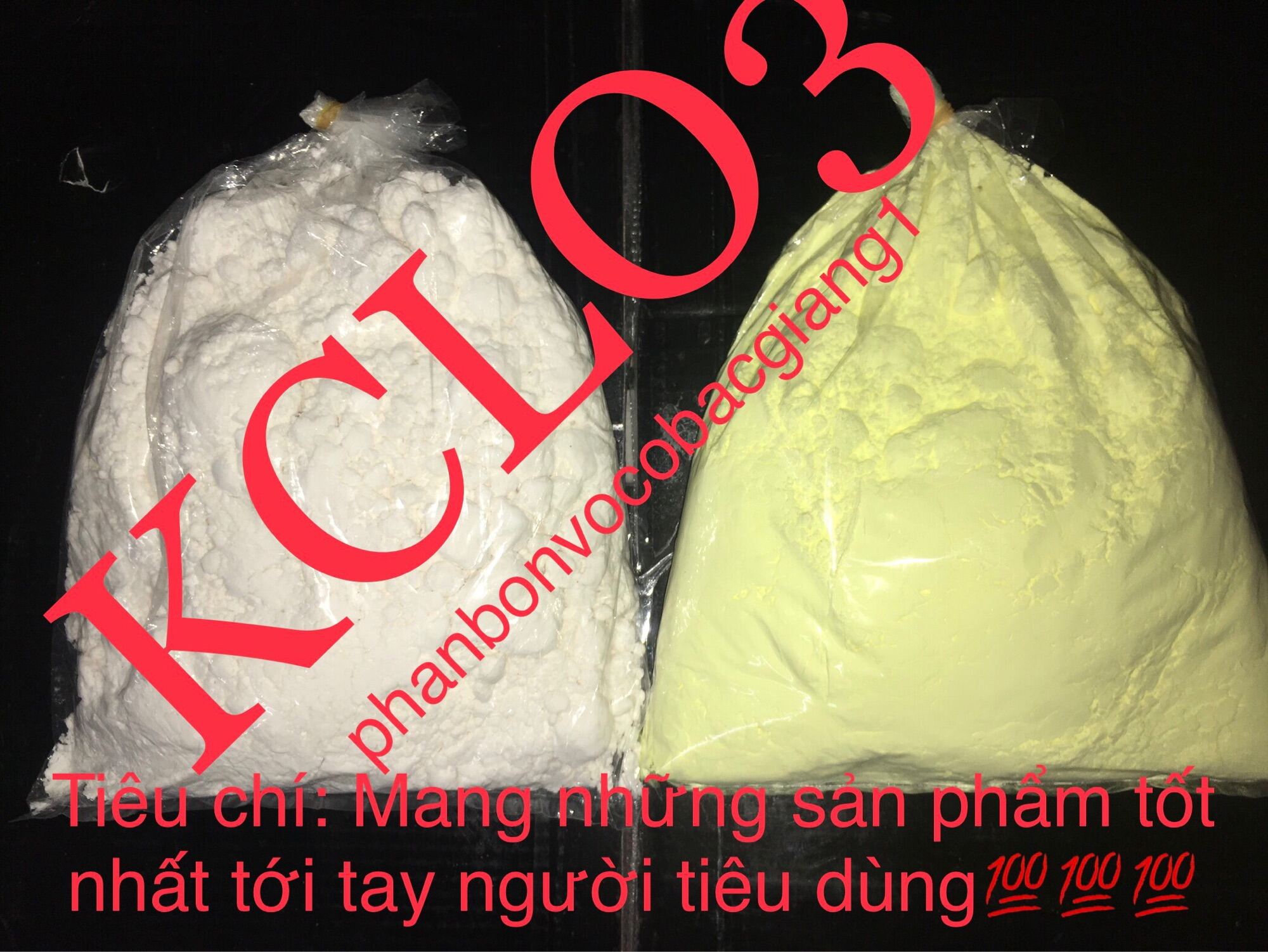 combo 1Kg Phân Bón KCLO3 & 1kg NATRI BENZOAT tinh khiết cam kết 100% ...
