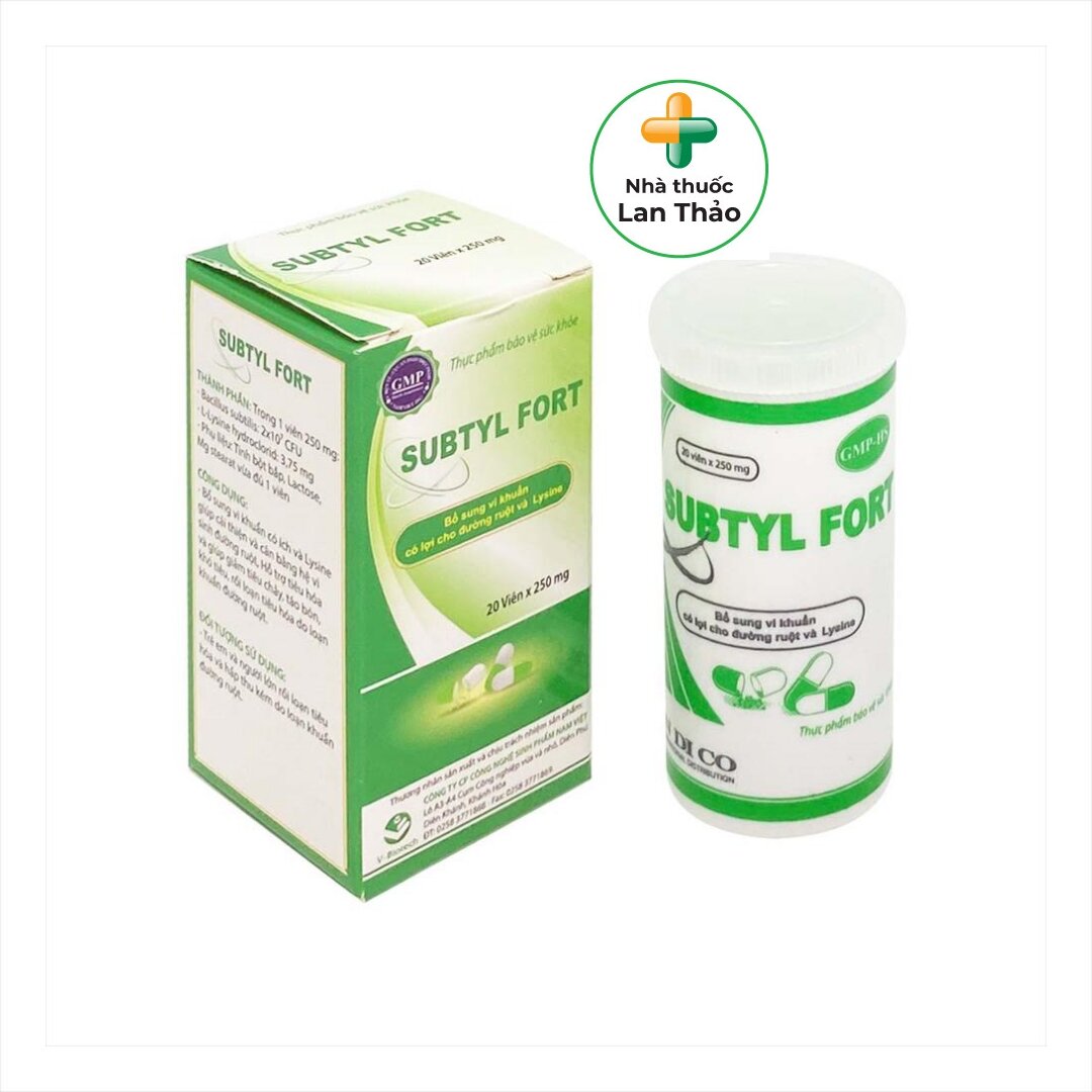 MEN TIÊU HÓA SUBTYL FORT 250MG CHAI 20 VIÊN | Lazada.vn