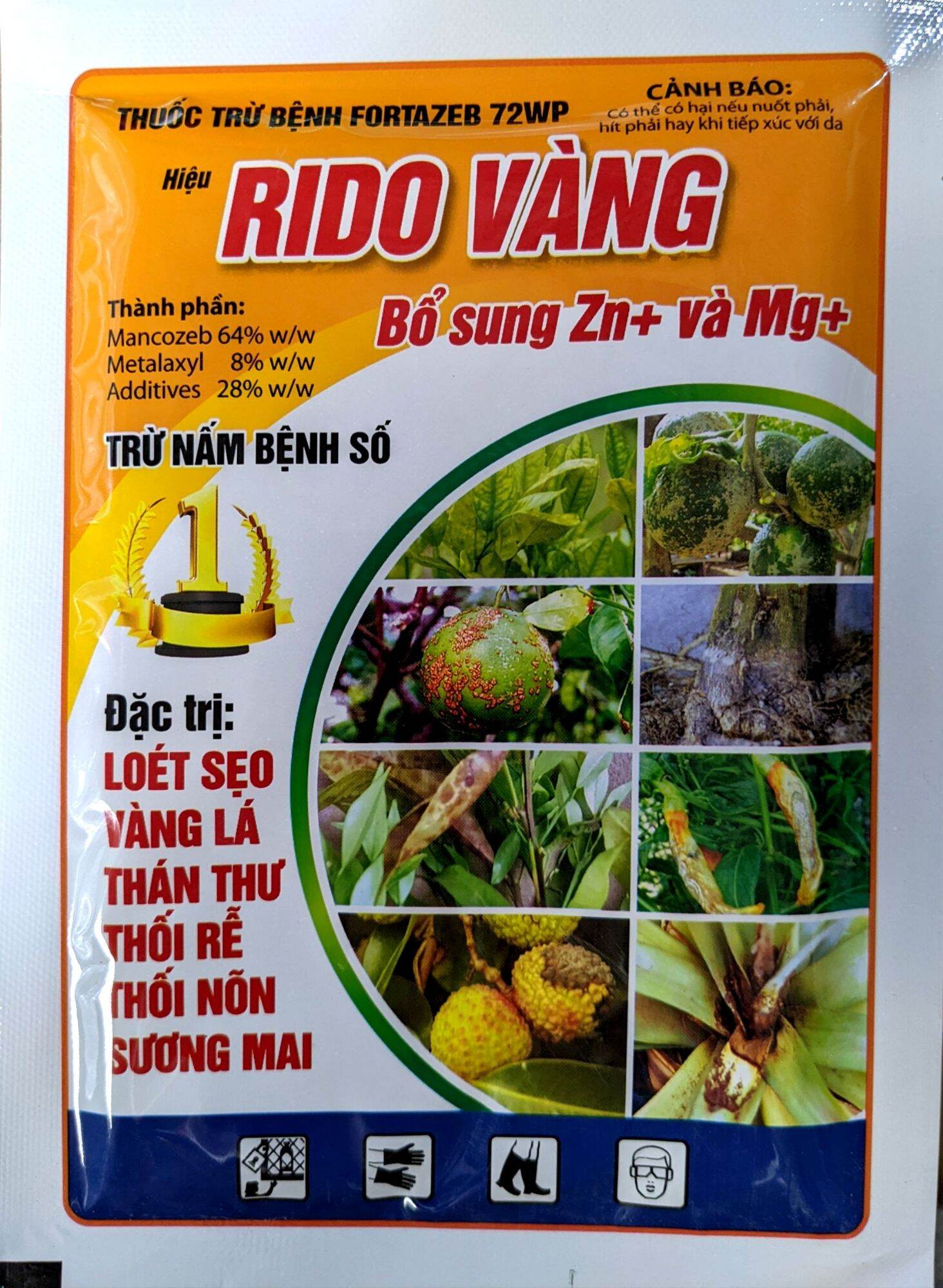 Thuốc trừ nấm bệnh sương mai, vàng lá, thán thư, thối rễ Ridomin (Rido ...