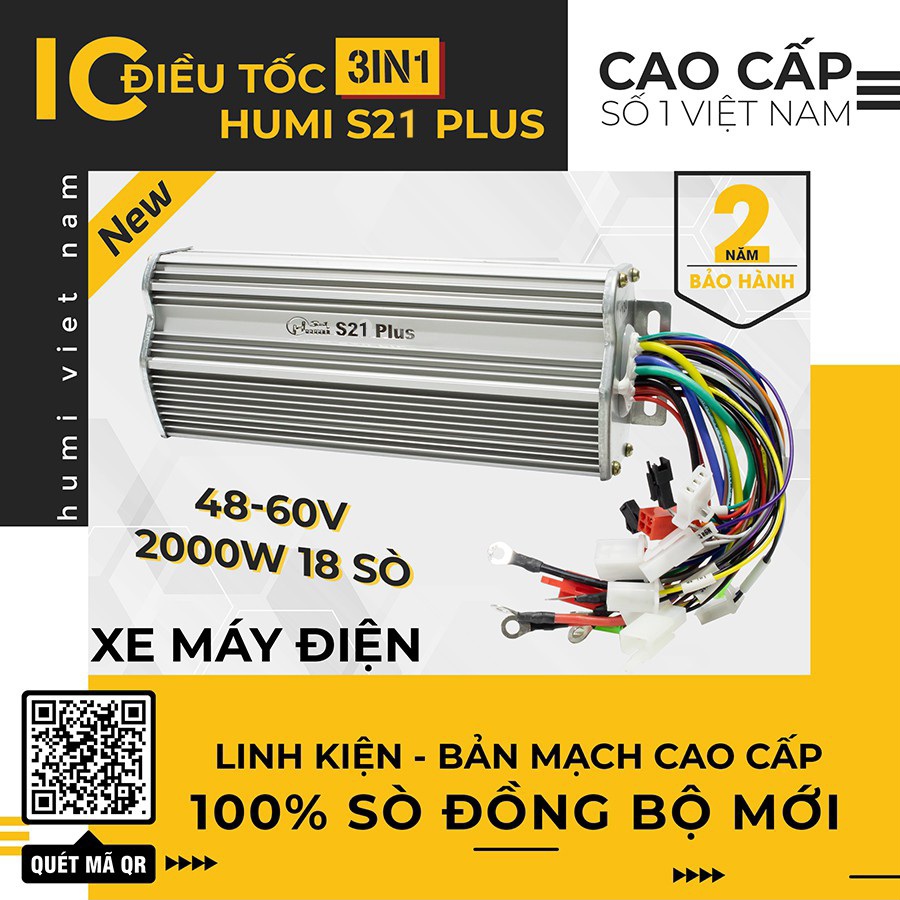 Ic điều tốc xe điện Humi S21 plus 48-60V 2000W 18 sò - MixASale