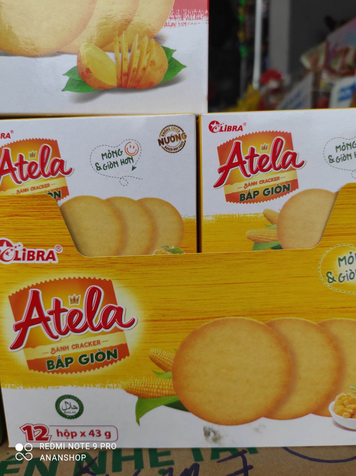 Bánh lễ Atela Libra, bánh làm oản thờ giỏ quà, các vị lốc 12 hộp x 43g ...