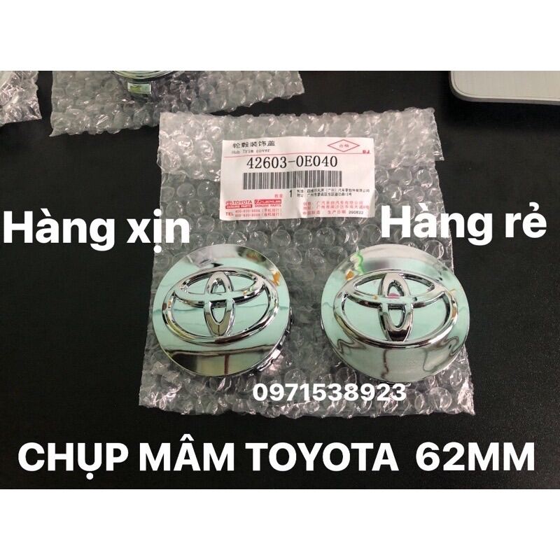 LOGO CHỤP MÂM TOYOTA INNOVA CAMRY RUSH COROLLA CROSS 62mm XỊN CHÍNH ...