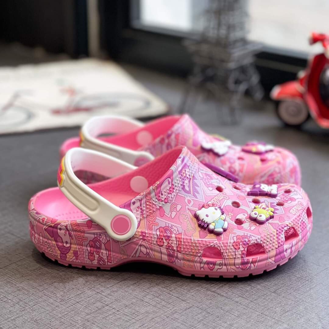 Sục Croc.s Hello Kitty Bé Gái- Kèm Bộ Sticker Như Hình- Hàng Chính Hãng ...