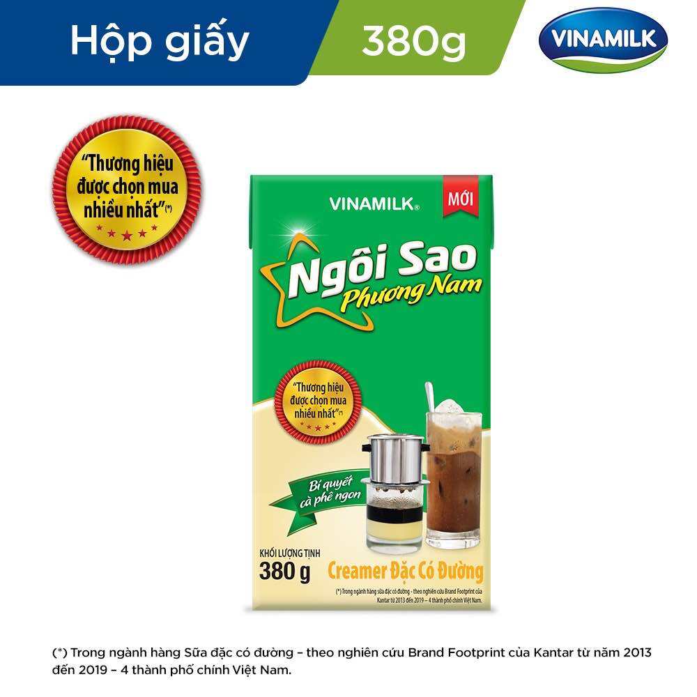 HỘP SỮA ĐẶC NGÔI SAO PHƯƠNG NAM 380g HỘP GIẤY - MixASale
