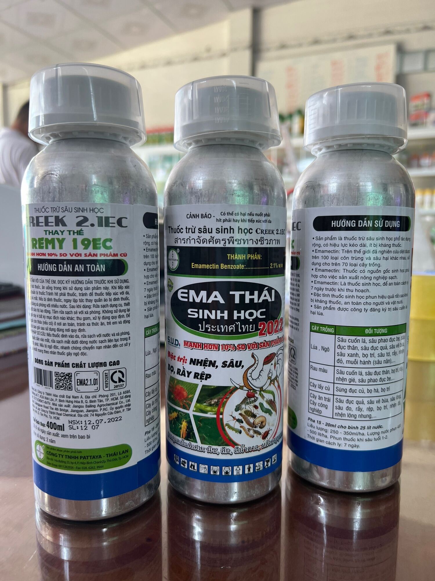 Thuốc trừ sâu sinh học EMA THÁI SINH HỌC chai nhôm 400ml trừ sâu lông ...