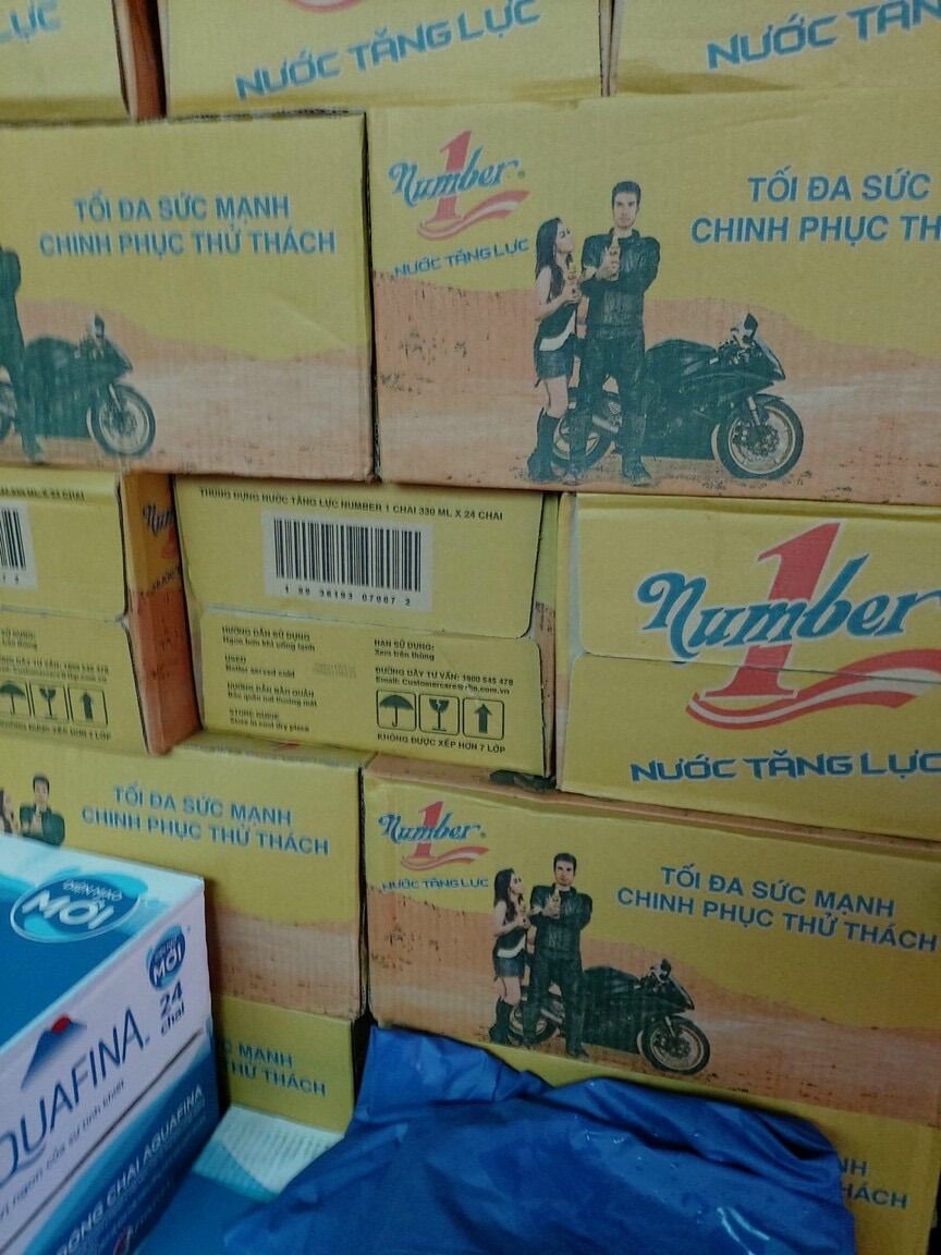 Thùng nước tăng lực number one 24 chai.
