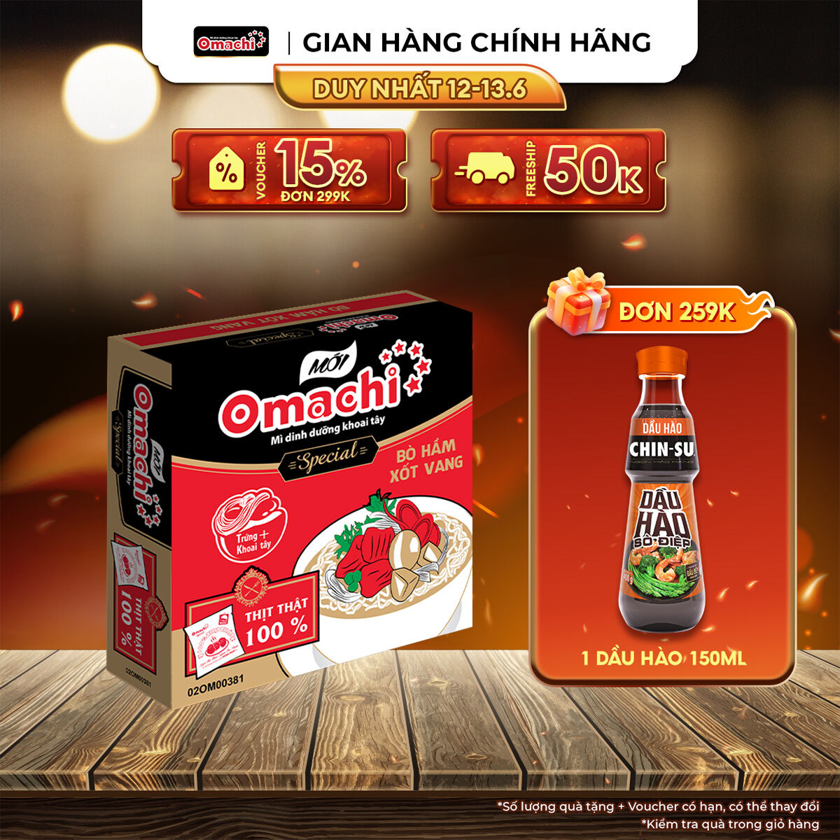 [VOUCHER 15% ĐƠN 299K DUY NHẤT 12-13.06] Mì Omachi Special Bò Hầm Xốt ...