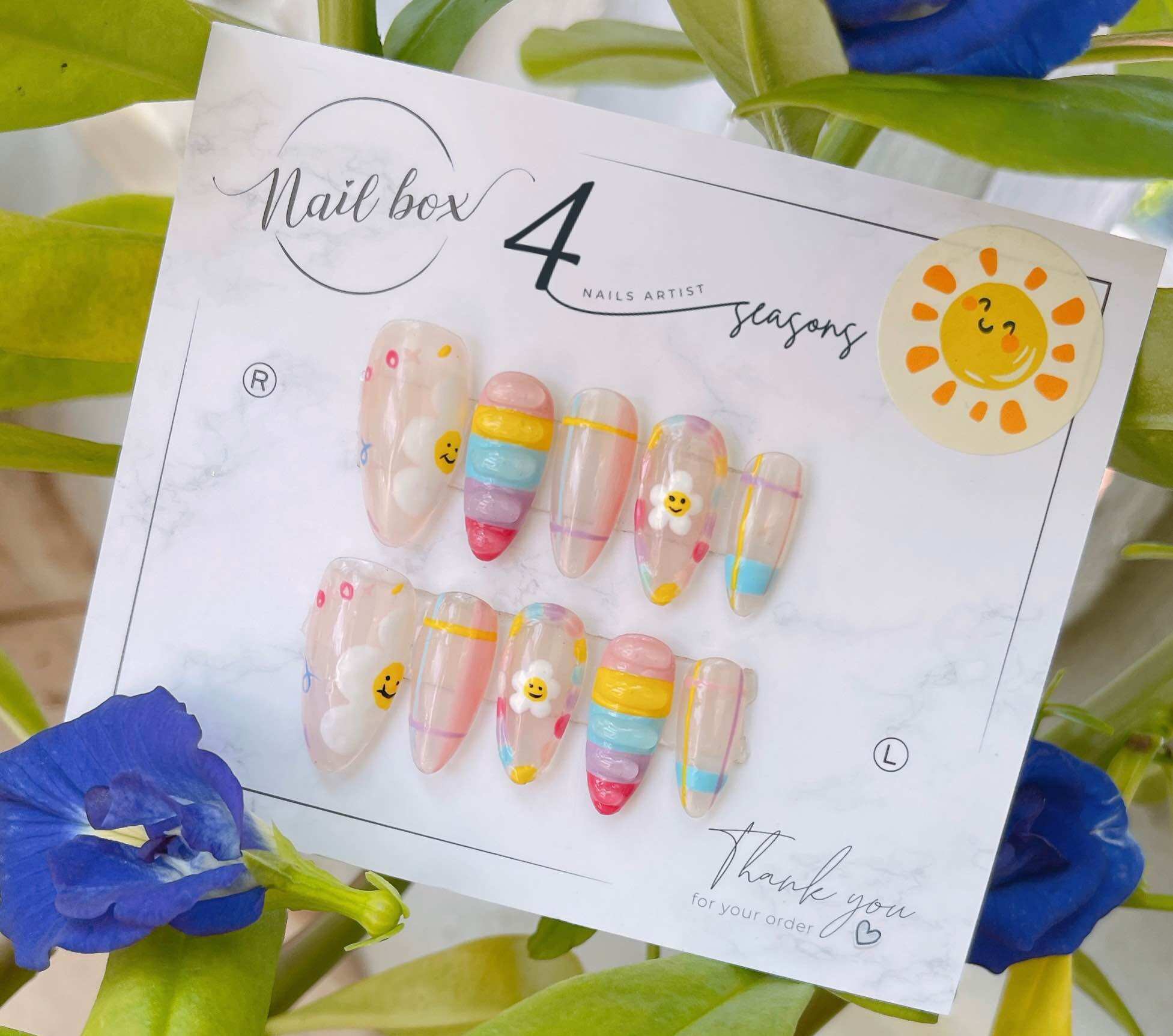 (Nails box) móng giả thiết kế theo yêu cầu- mẫu cute phô mai que ...