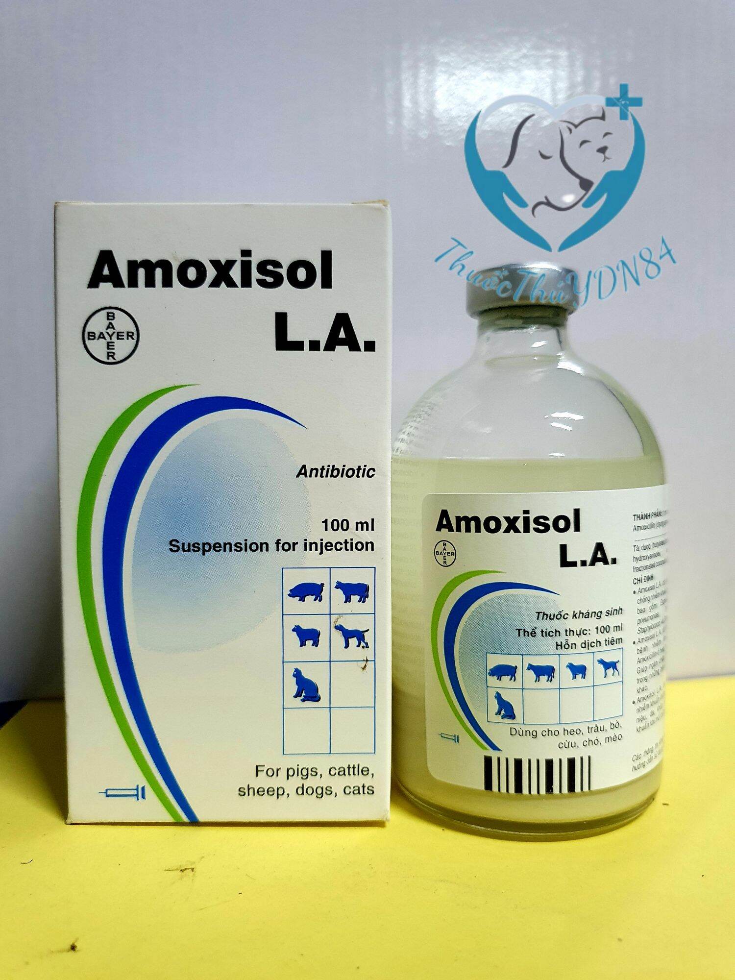 AMOX 15% - VIAMOXYL 15% LA 100ML HÔ HẤP, VIÊM VÚ, VIÊM TỬ CUNG CHO CHÓ ...