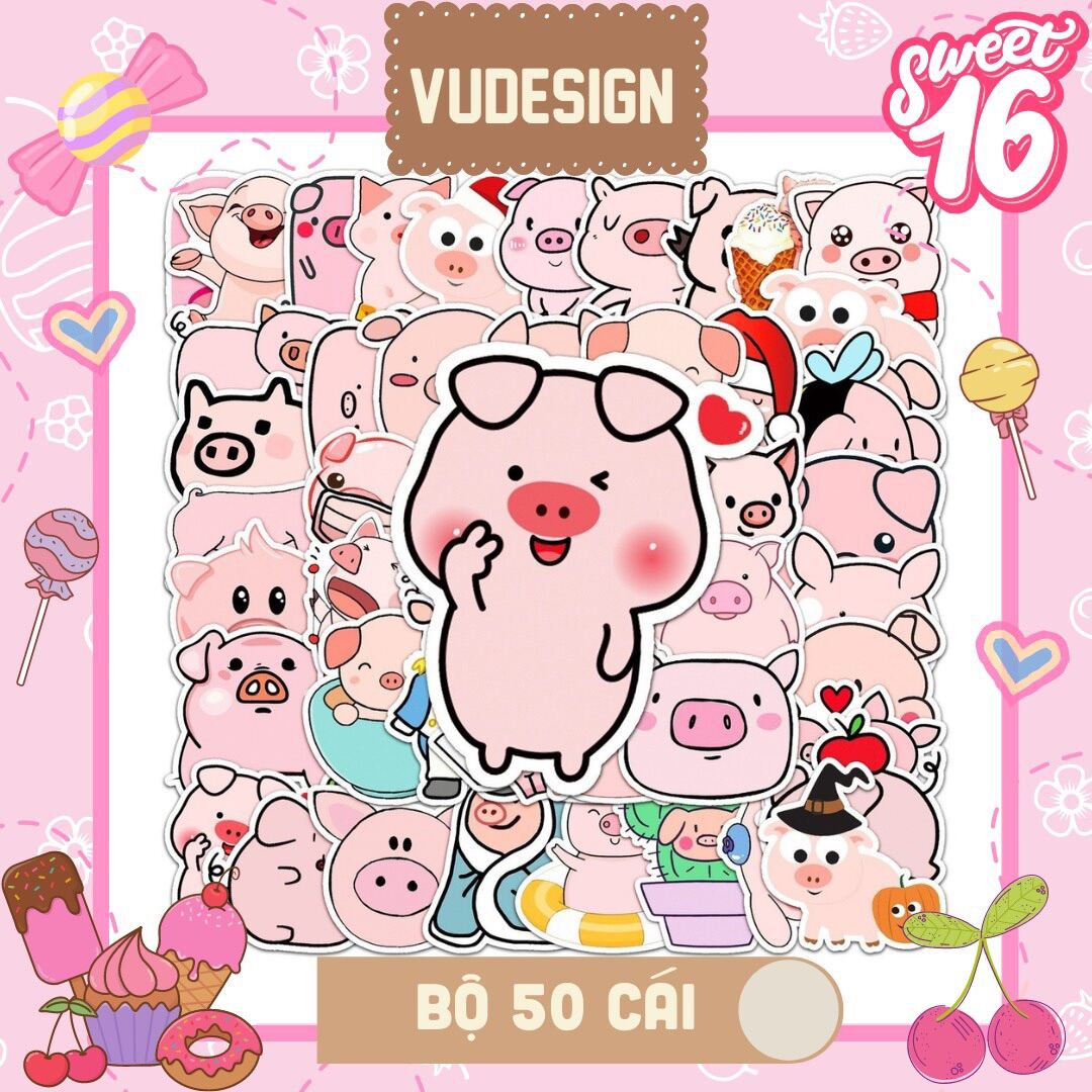 Set 20 Tấm Sticker Nhiều Hình Dán Dễ Thương Trang Trí Sổ Tay Mũ Bảo ...