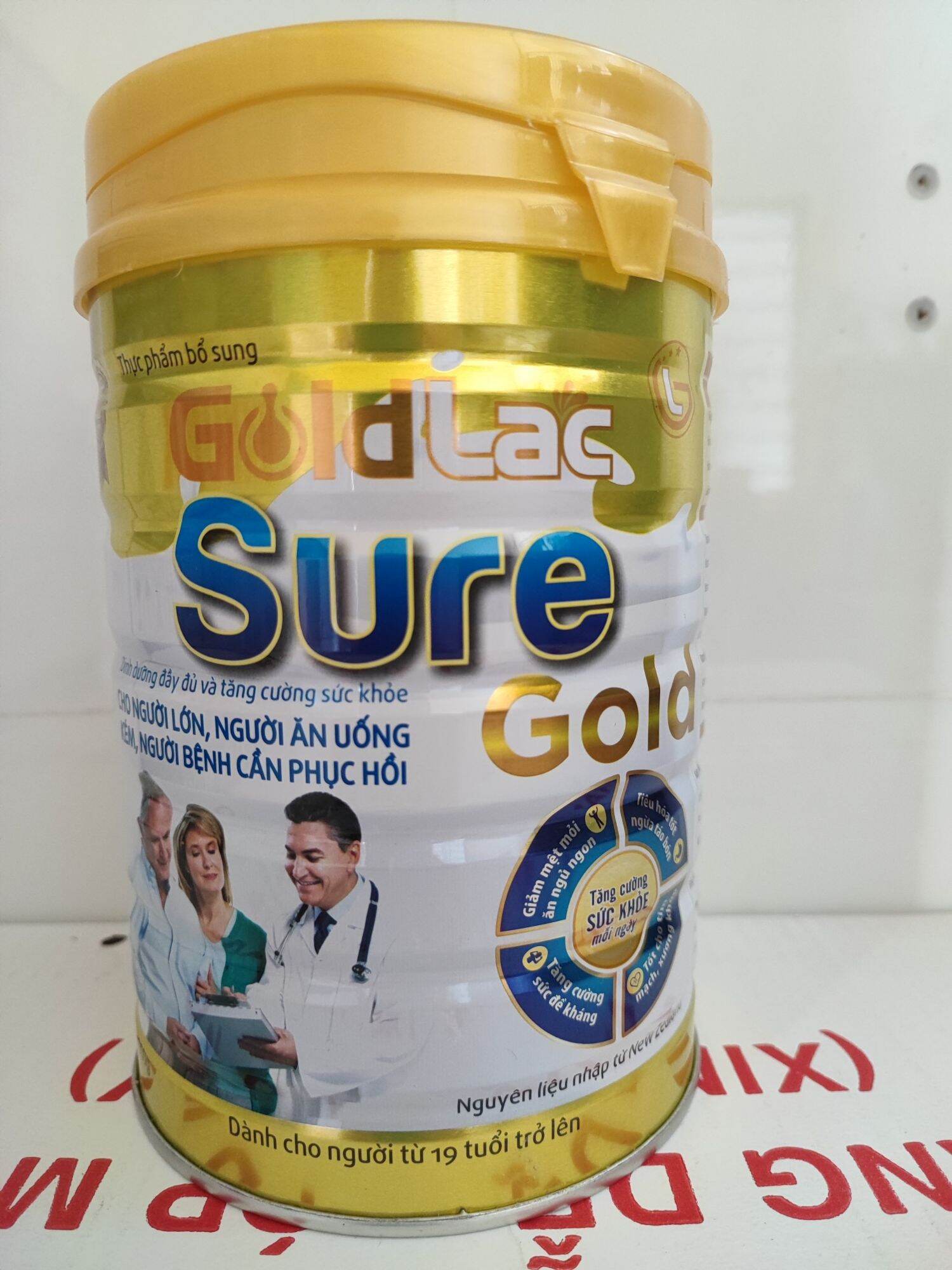 Sữa Bột Dinh Dưỡng Phục Hồi Sức Khoẻ GOLDLAC SURE GOLD Lon 900G - MixASale