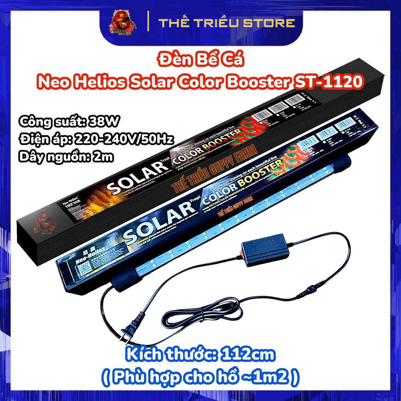 Đèn bể cá Neo Helios Solar Color Booster RGB. Chuyên dùng cho Cá Lóc ...