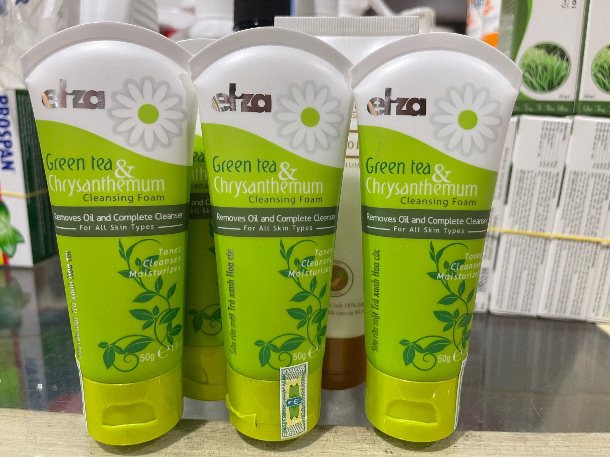 Sữa rửa mặt eliza green tea trà xanh hoa cúc 50g | Lazada.vn