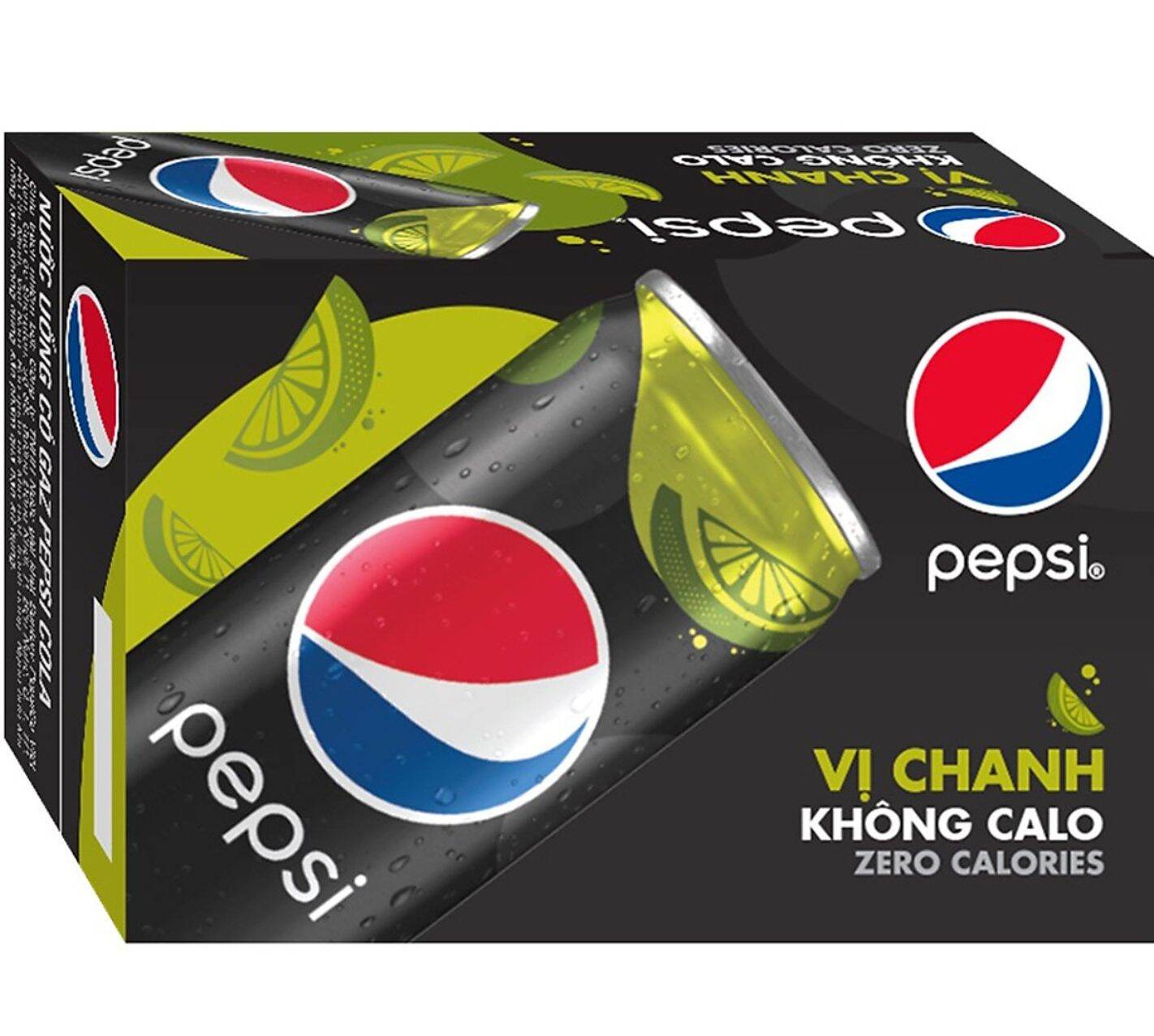 PEPSI Chanh Không Calo (Thùng 24 lon - Lon 320ml) | Lazada.vn