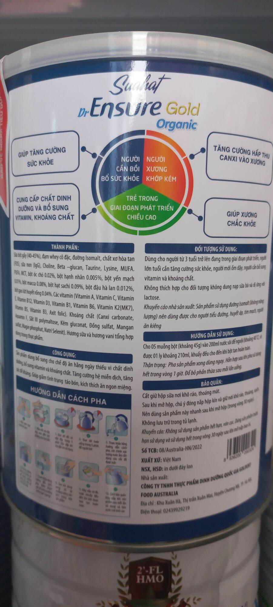 HÀNG CHÍNH HÃNG 900G Sữa Hạt DR ENSURE GOLD ORGANIC - MixASale