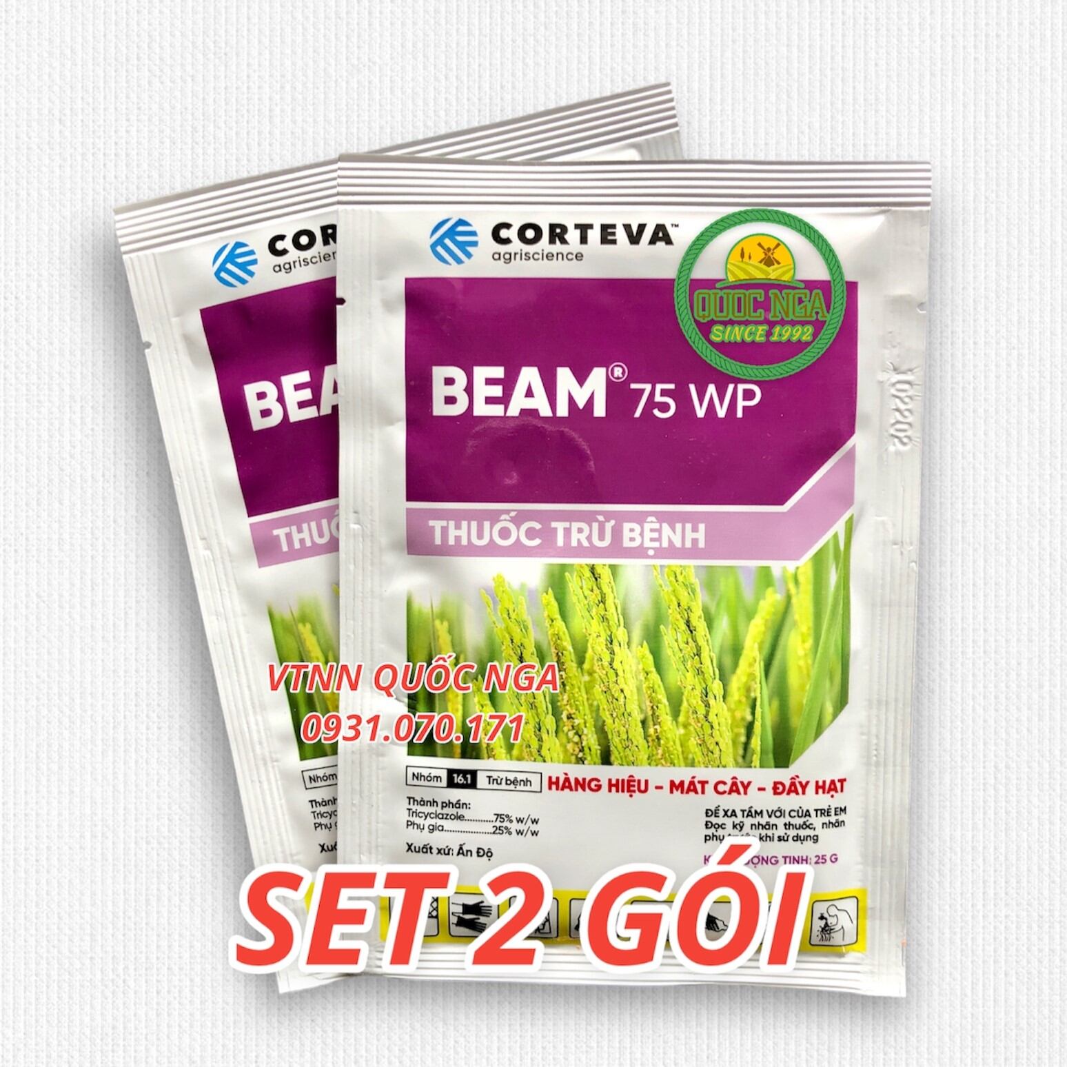 THUỐC TRỪ BỆNH ĐẠO ÔN LÚA BEAM 75WP - HÀNG HIỆU, MÁT CÂY, ĐẦY HẠT ...