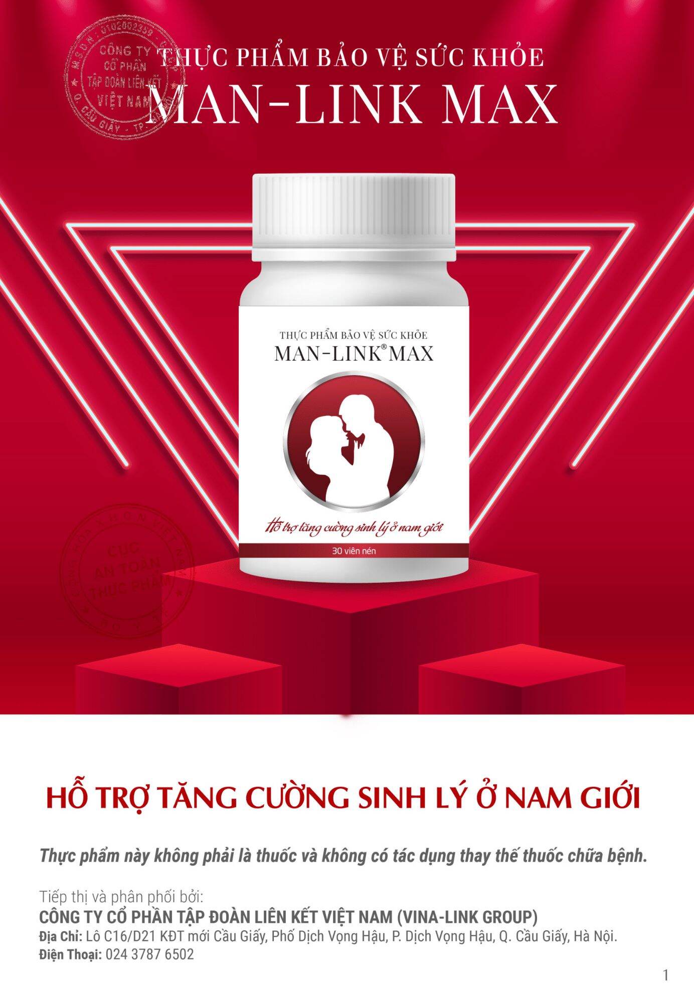 Manlink Max- Hỗ trợ tăng cường sinh lý nam giới | Lazada.vn