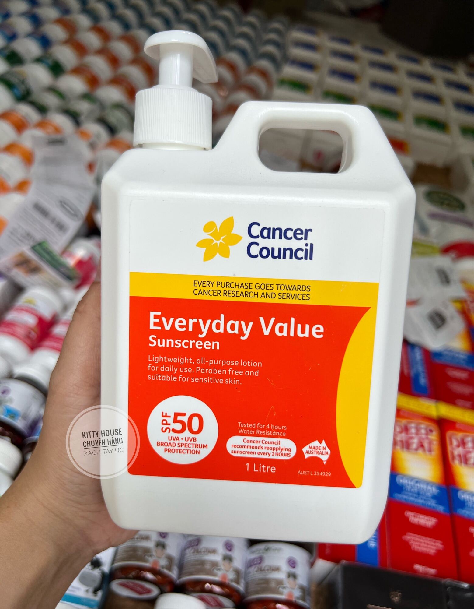 KEM CHỐNG NẮNG CANCER COUNCIL EVERYDAY SUNSCREEN 1 LÍT CHÍNH HÃNG ...