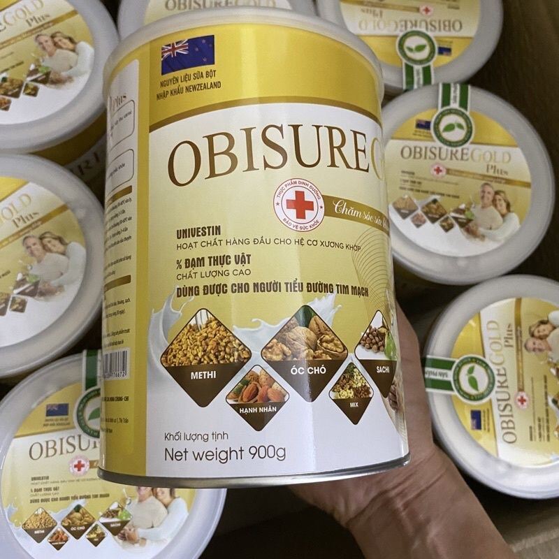 Hộp 900g Sữa bột Obisure Gold Plus nuôi dưỡng và bảo vệ sụn khớp vận động linh hoạt giảm đau ...