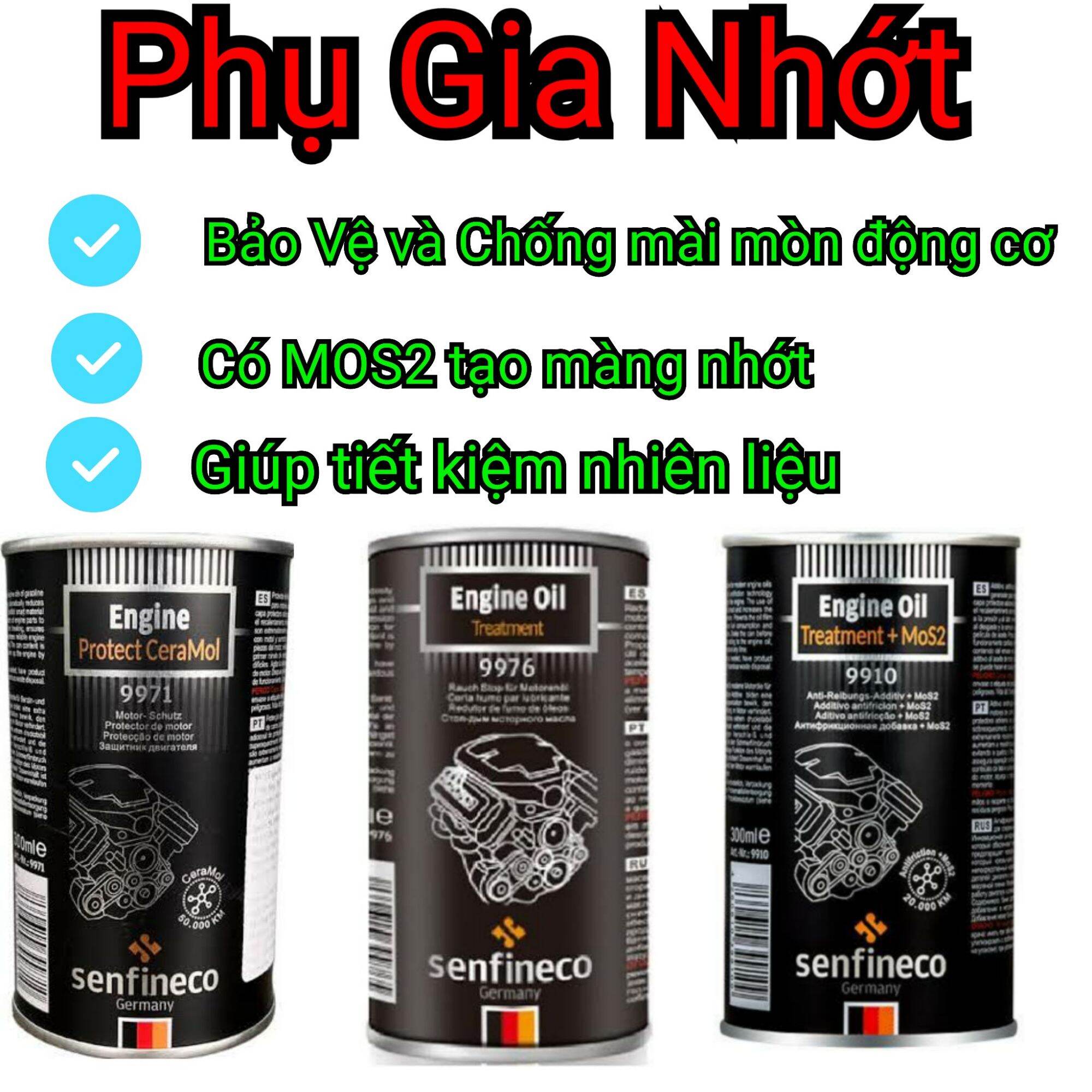 Freeship Phụ Gia Nhớt Mos2 Molibden SENFINECO 9928 60ml Cực Kỳ Hiệu Quả ...