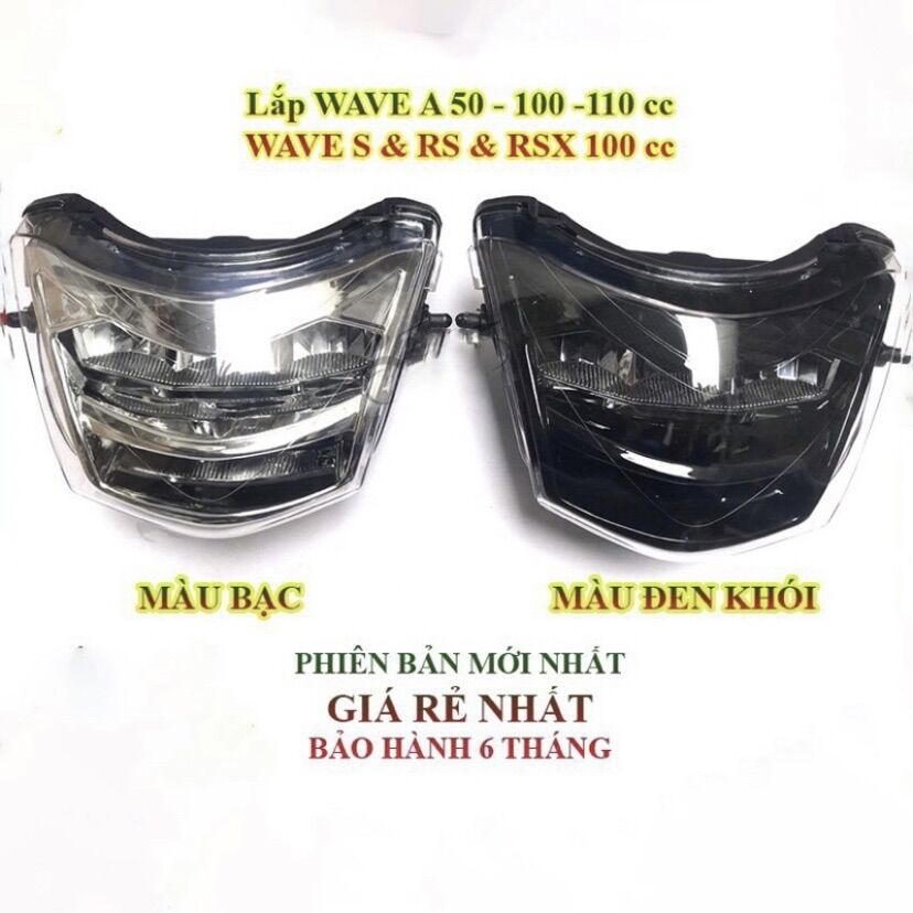 Đèn pha led zinpat 2 tầng cho wawe 110,100,50cc,rs,rsx,đèn zhipat wave ...