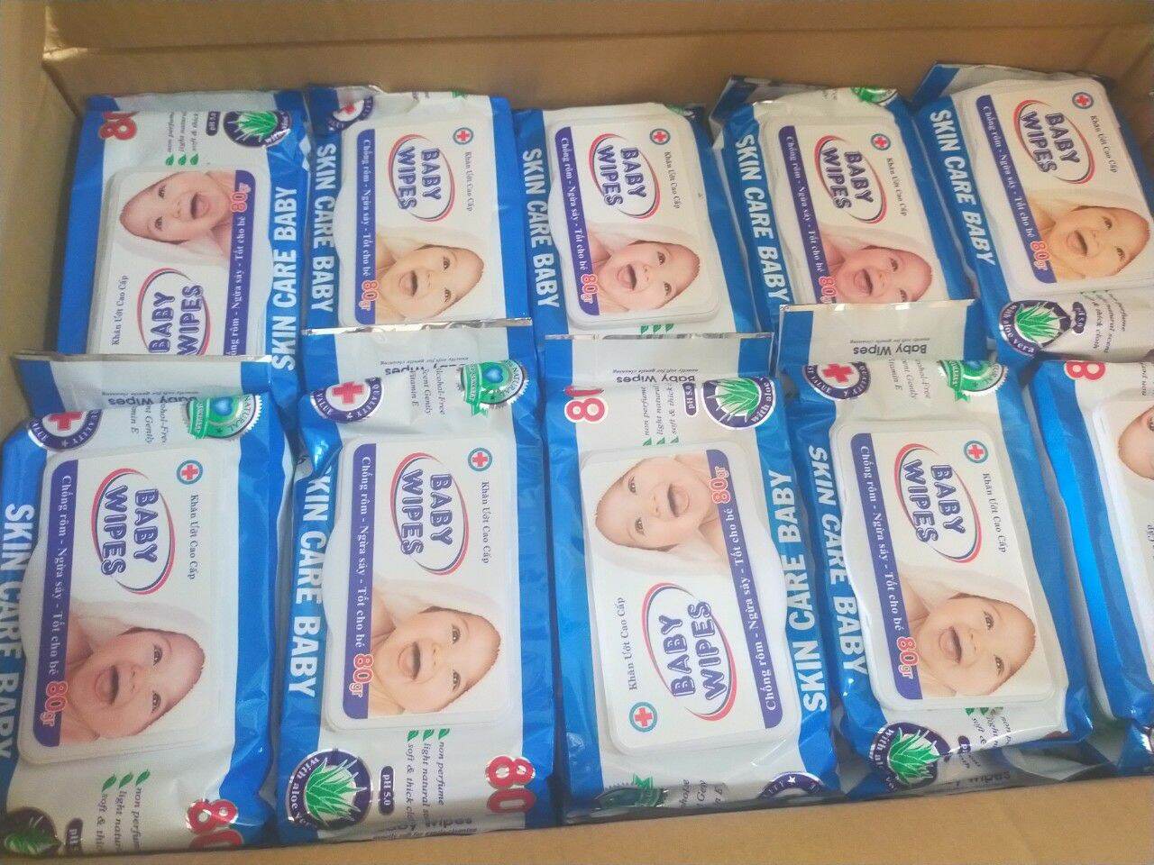 COMBO 15 GÓI KHĂN ƯỚT CAO CẤP BABY WIPES APOLLO 80gr - MixASale