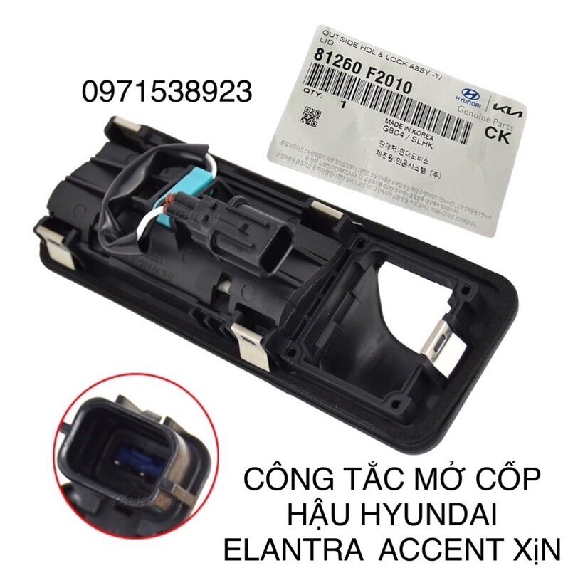 NÚT BẤM MỞ CỐP HẬU HYUNDAI ELANTRA ACCENT CÓ LỖ CAMERA 2016-2021 XỊN ...