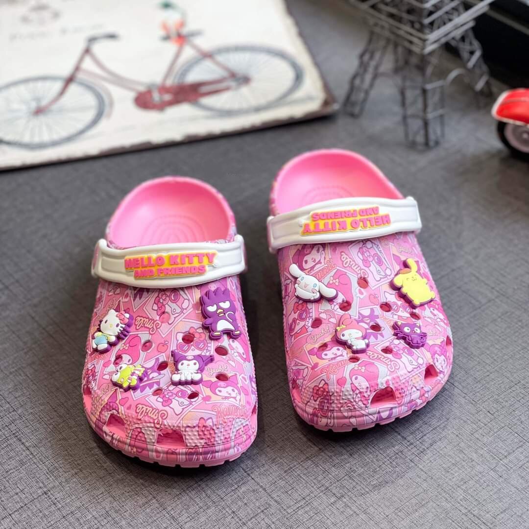 Sục Croc.s Hello Kitty Bé Gái- Kèm Bộ Sticker Như Hình- Hàng Chính Hãng ...