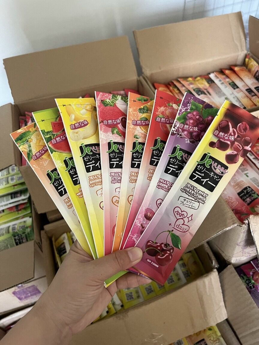 1kg Thạch yummy mới vị trái cây giòn giòn nhiều vị đậm đà - MixASale
