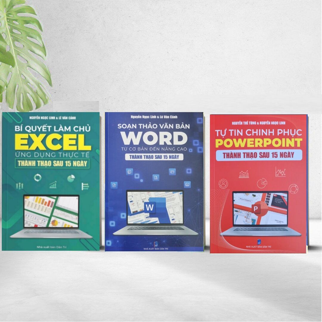 Combo 3 Cuốn Bí Quyết Làm Chủ Excel Ứng Dụng Thực Tế Soạn Thảo Văn Bản Word Từ Cơ Bản Đến Nâng 