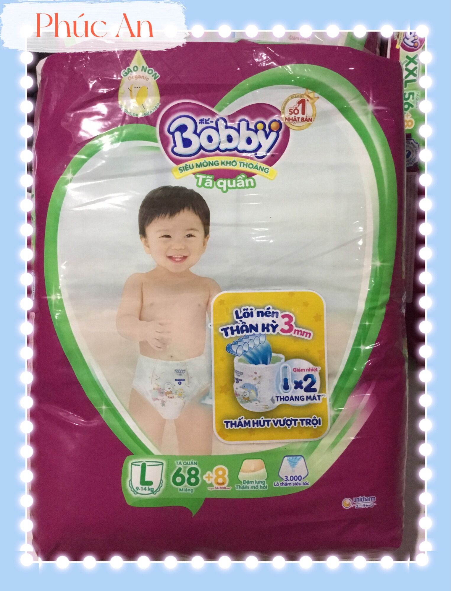 ( Tặng thêm 4 miếng ) Tã Quần Bobby Cho Bé Size M 76 Miếng 6 Đến 11 Kg ...