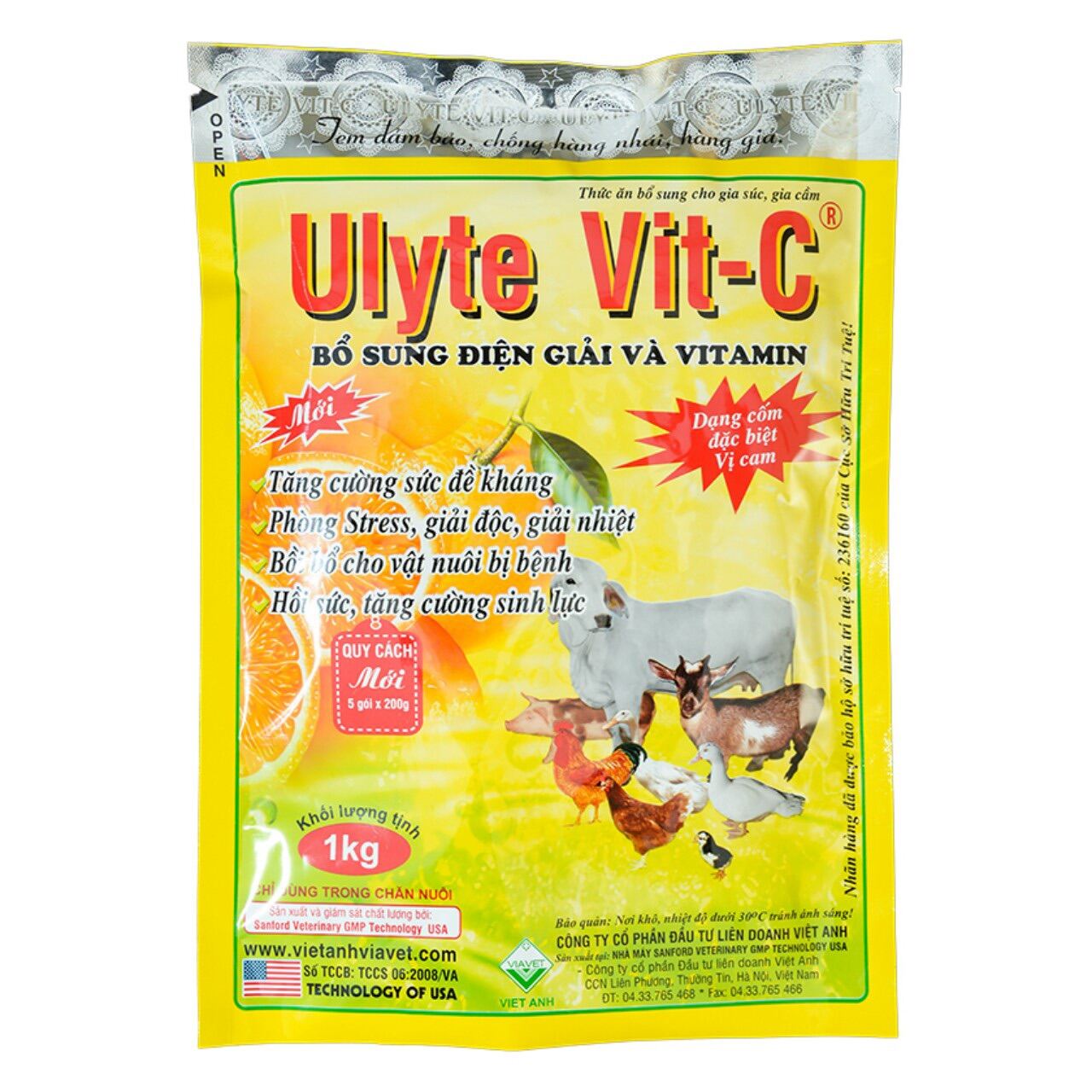 ULYTE VIT-C 1kg Bổ sung điện giải và Vitamin. Tăng sức đề kháng, phòng ...