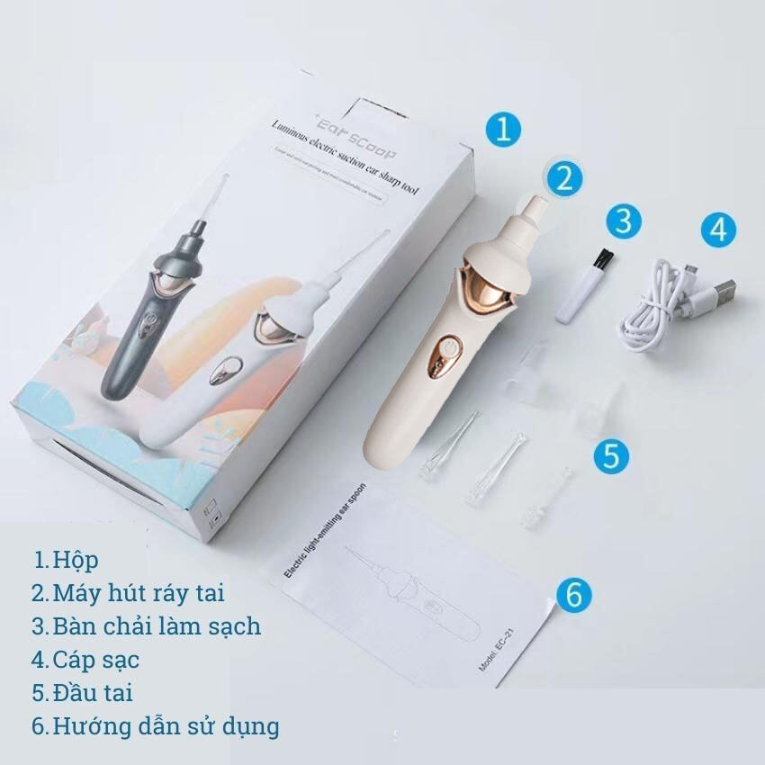 Yunos Lấy ráy tai, Máy hút ráy tai điện, Dụng cụ hút ráy tai, Máy hút ...