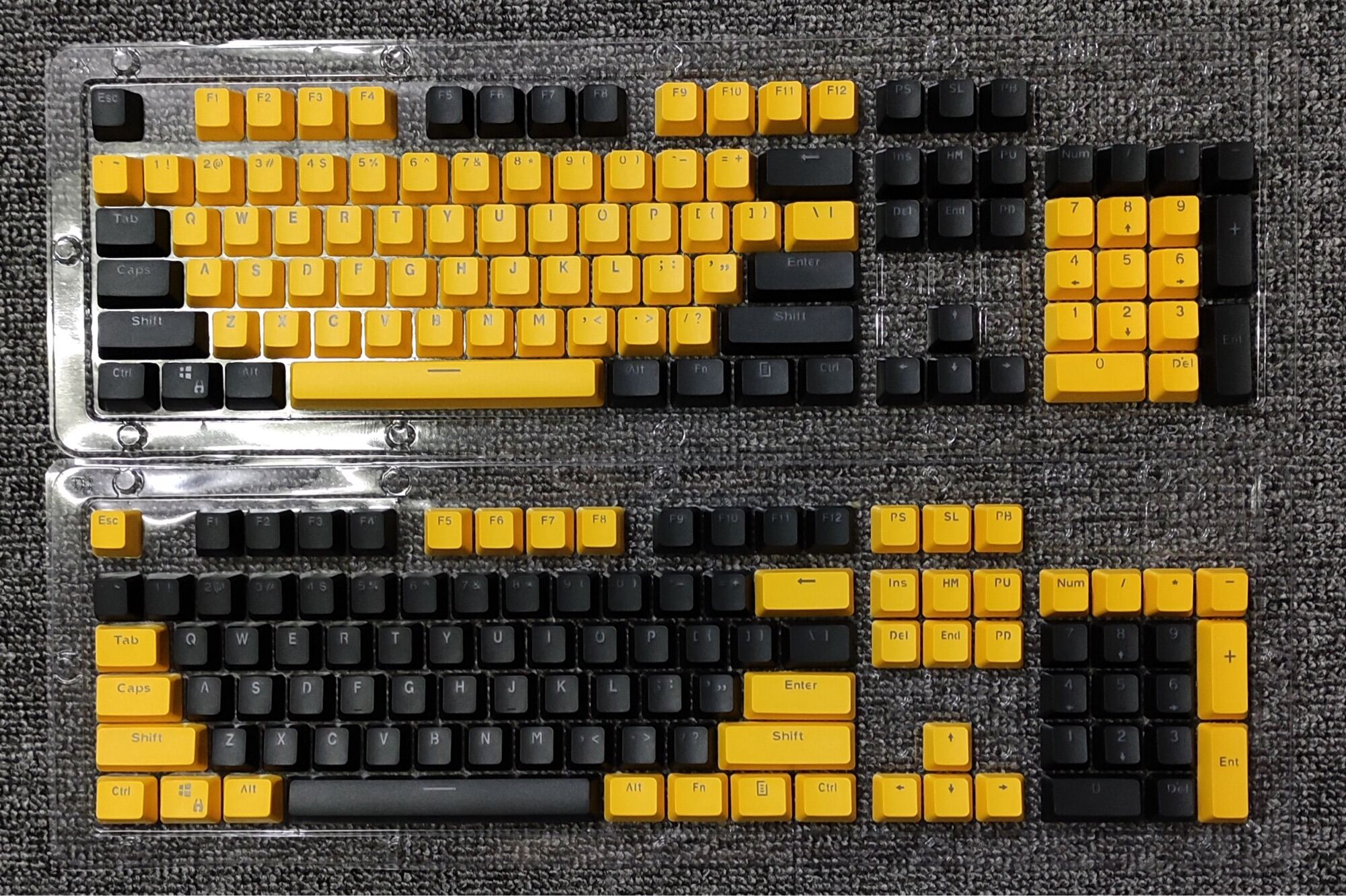 Set Keycap Pbt Oem Doubleshot Xuyên Led Vàng Đen | Lazada.vn