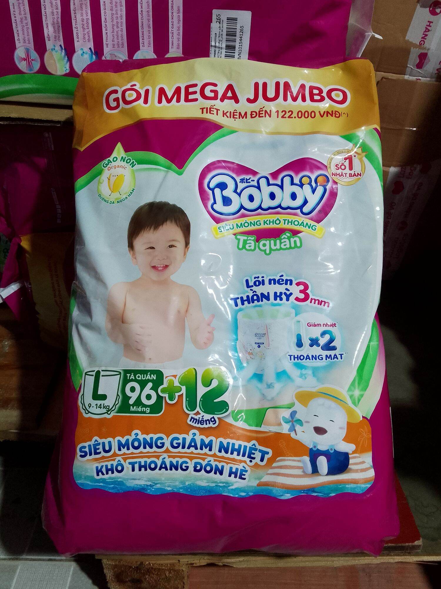 [10/8 Tặng Tháp Thả bóng đơn 799K][MỚI][Tặng 12 miếng] Tã quần Bobby ...