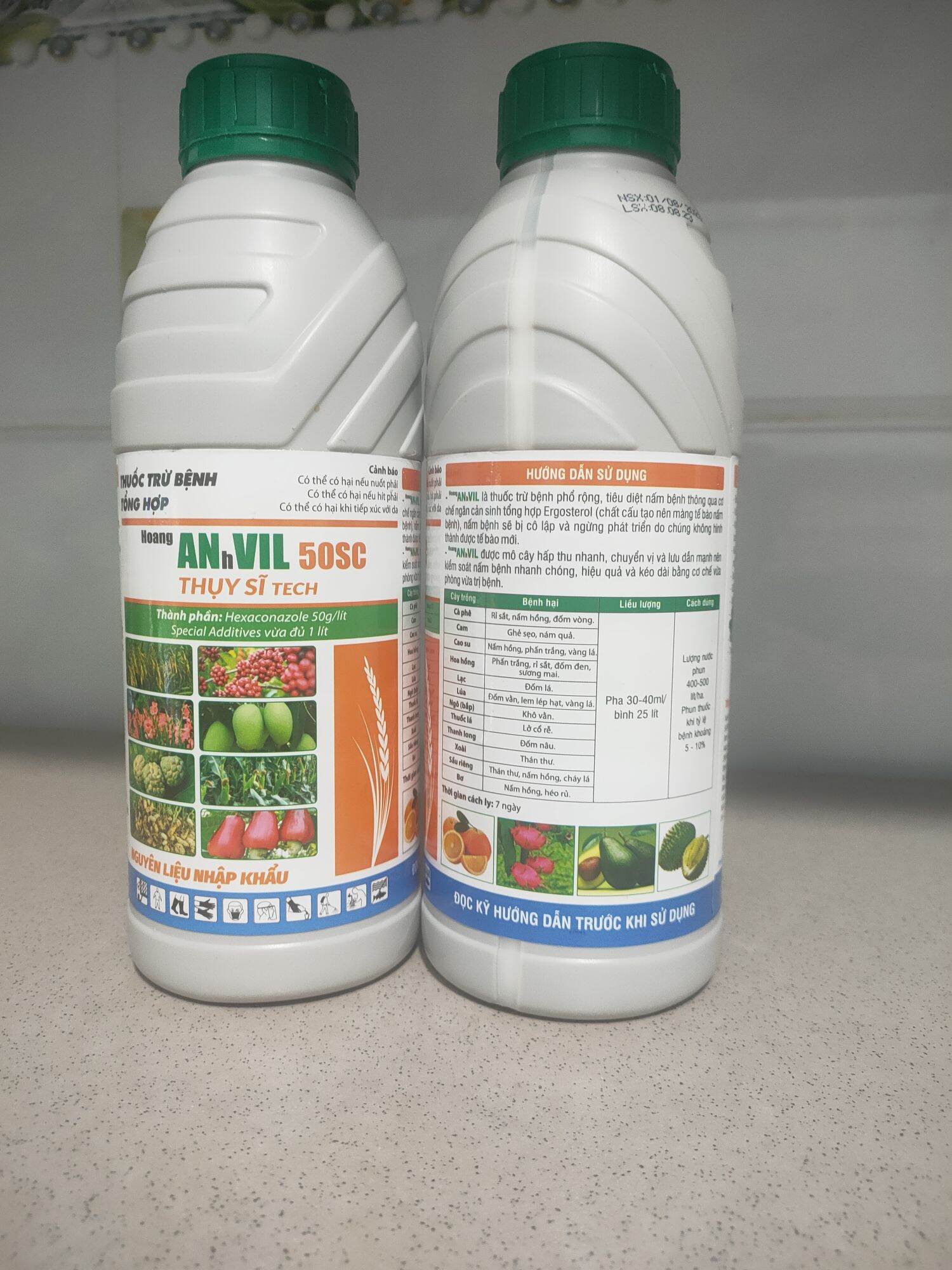 THUỐC TRỪ BỆNH HOANGANHVIL 50SC 1 lít thành phần:hexaconazole 50g/l,special aadditives vừa đủ 1l ...