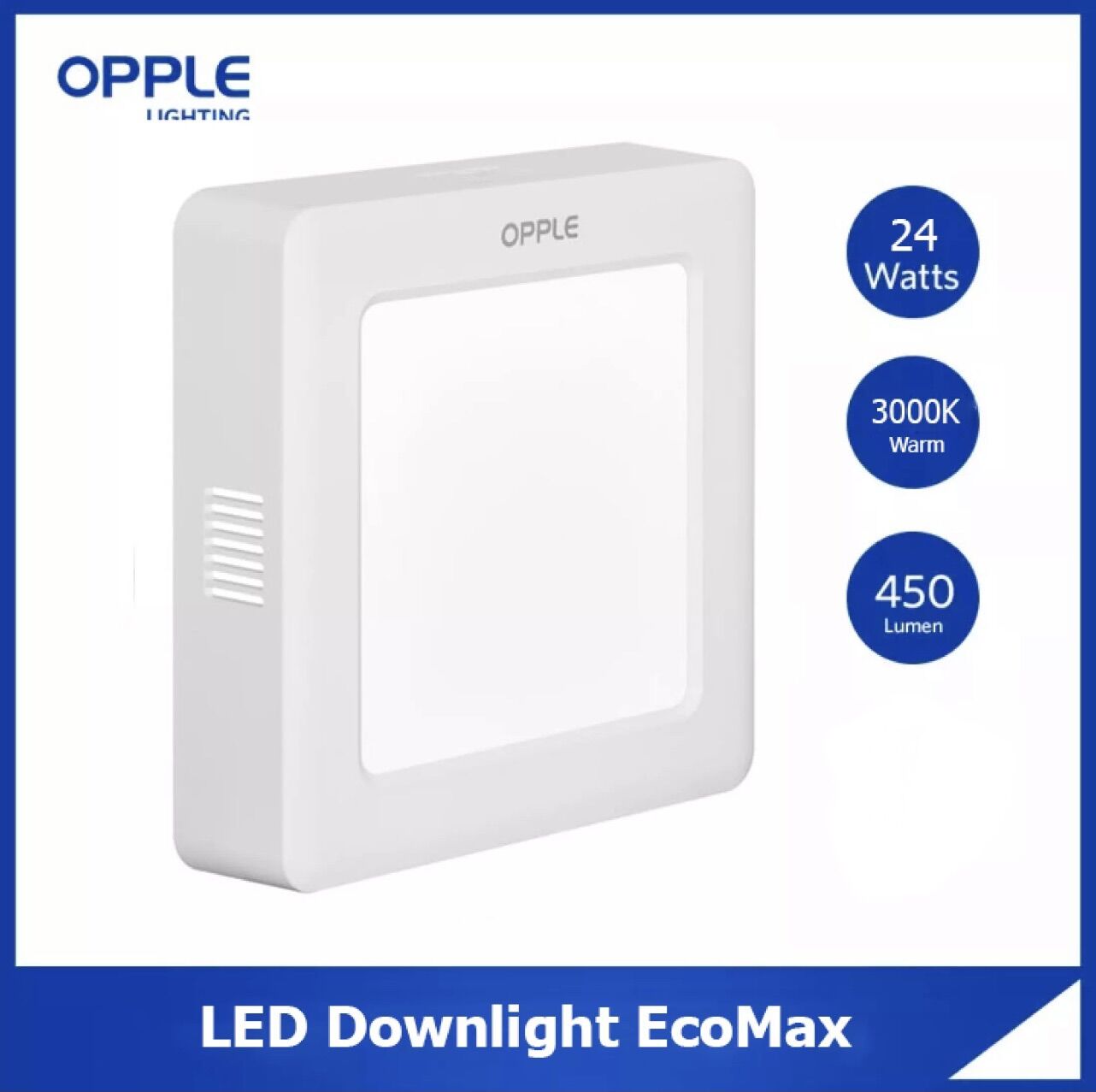 Đèn Led Ốp Trần 24W Opple. Led Slim EcoMax II SM. Đèn Ốp Trần Vuông 24W ...