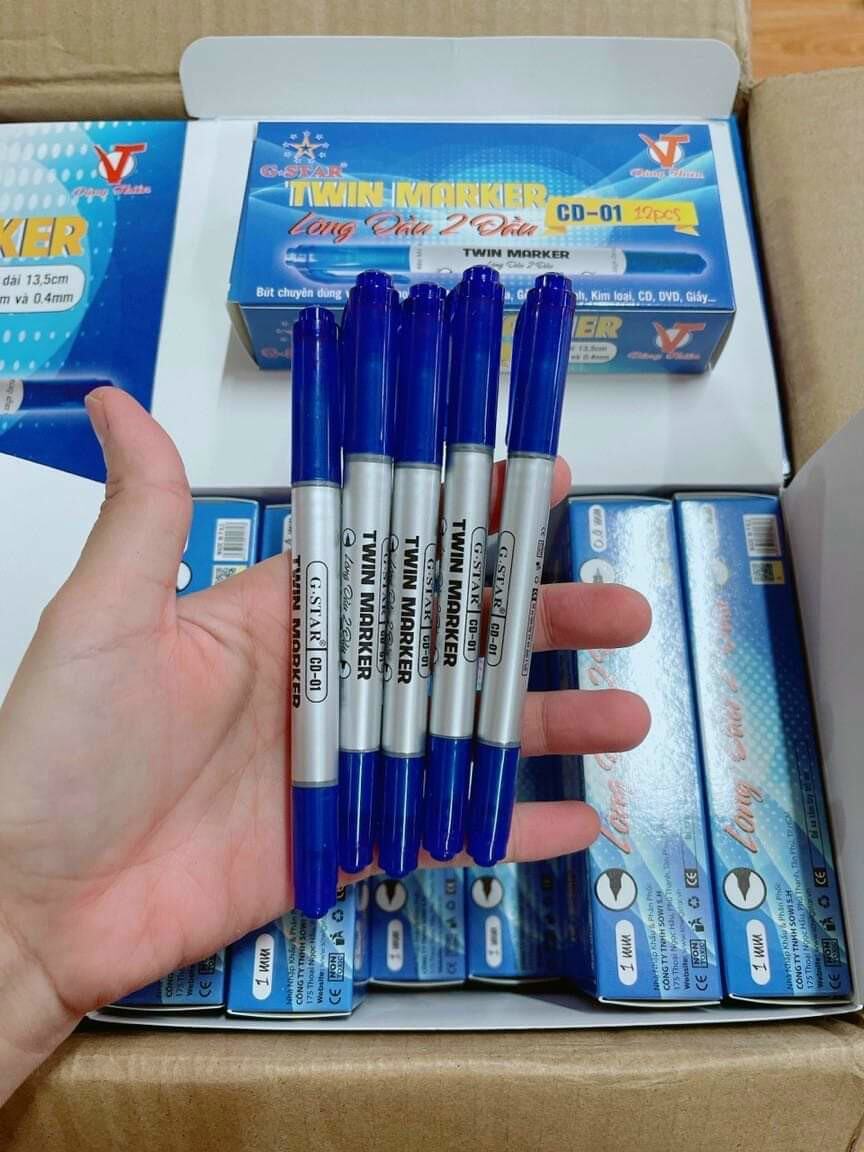 hộp 12 bút lông dầu Twin Marker CD-01 | Lazada.vn